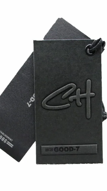 Thick Black Cardboard Embossed Swing Tag Clothing Garment Tags For ...