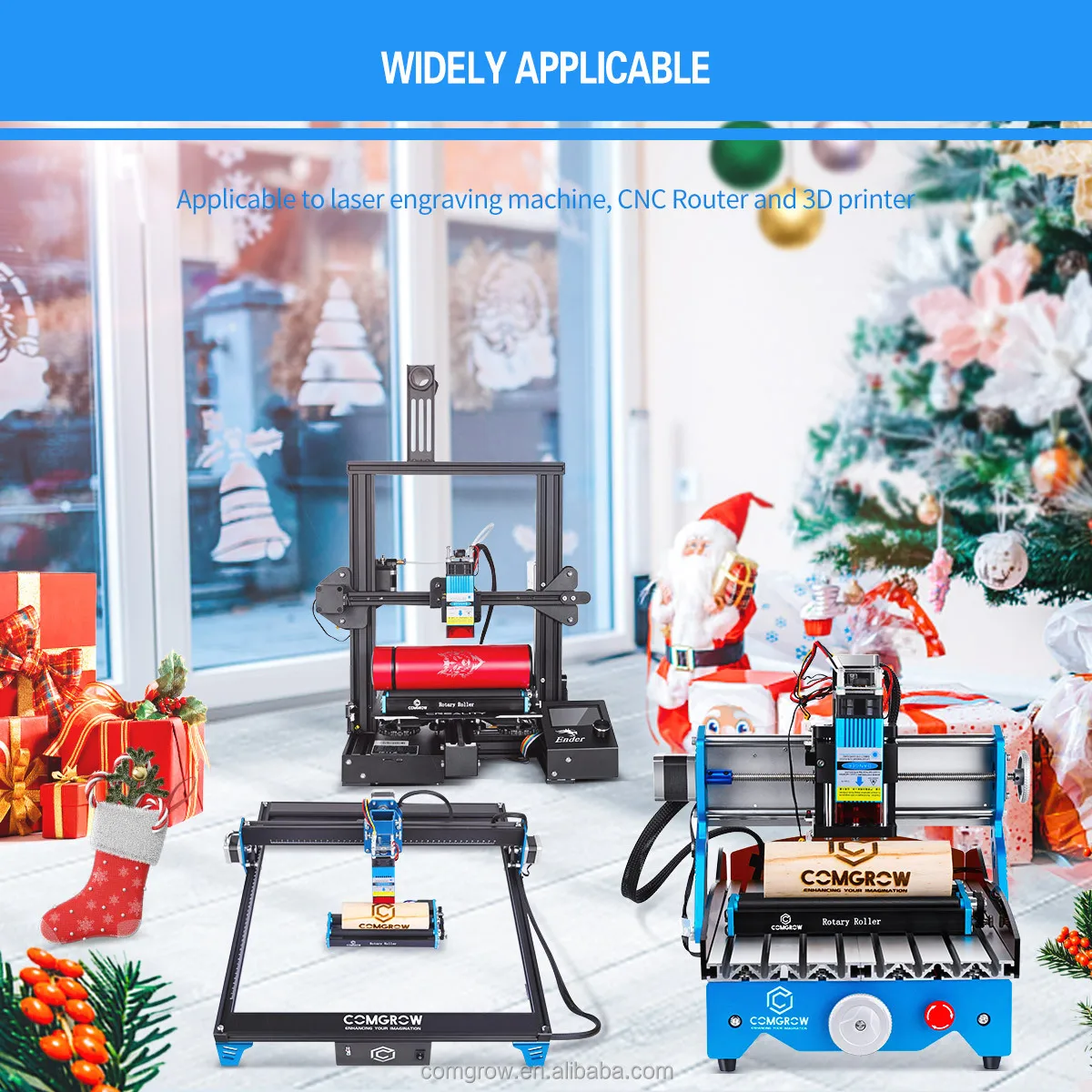 COMGROW Rotary Roller Kit for 10W Laser Engraving Machines