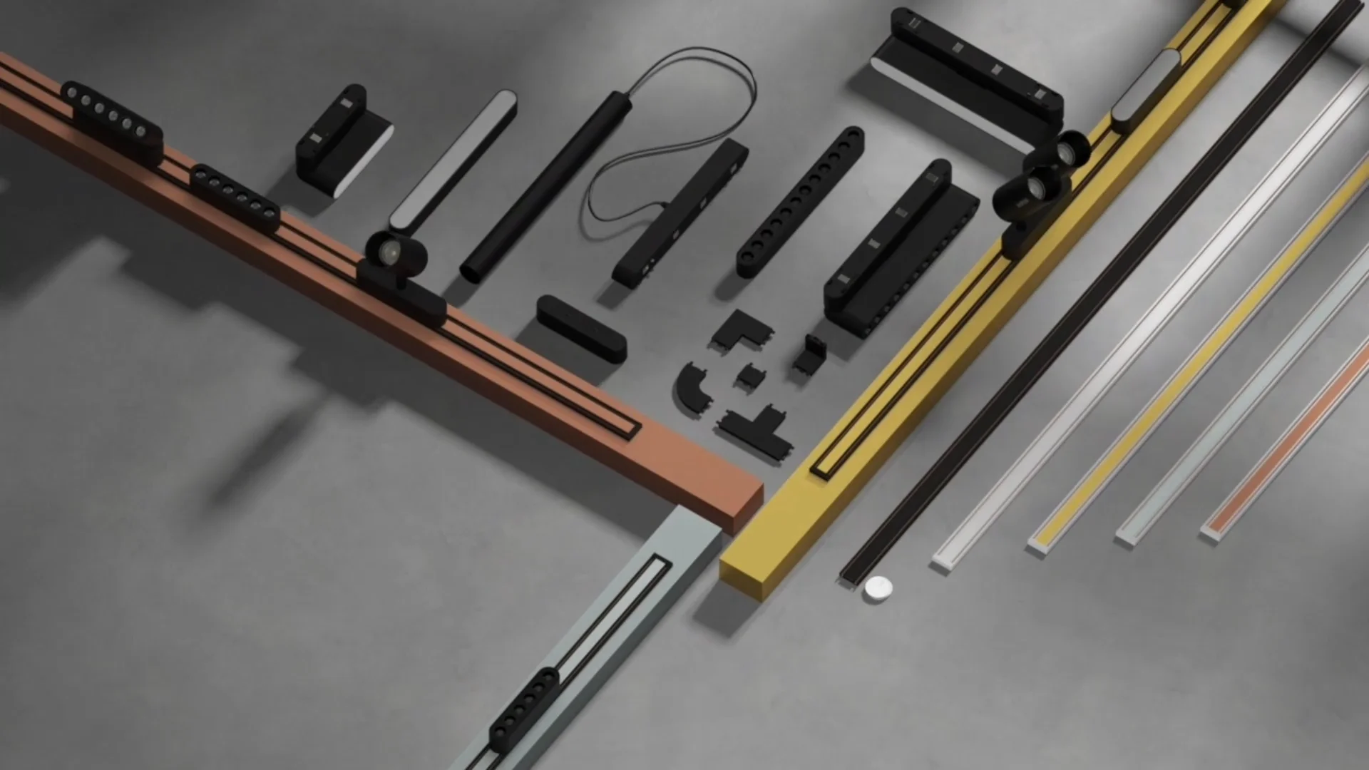 Modern Spotlight 48v Led Track Lights 6mm Ultra Slim Magnetic Track ...