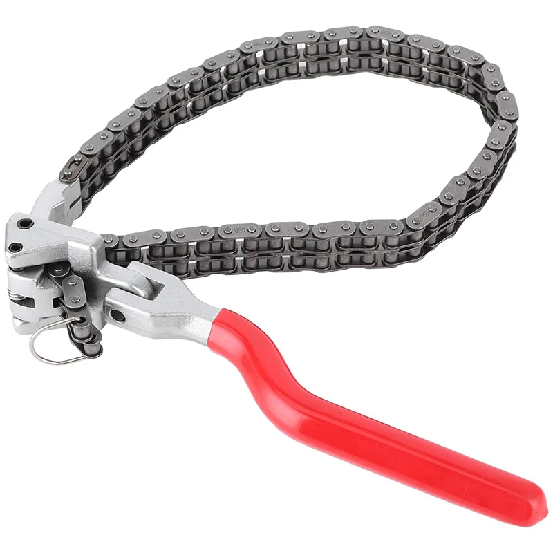 Heavy-duty 60-160mm Chain Type Oil Filter Wrench Long Handle Repair ...