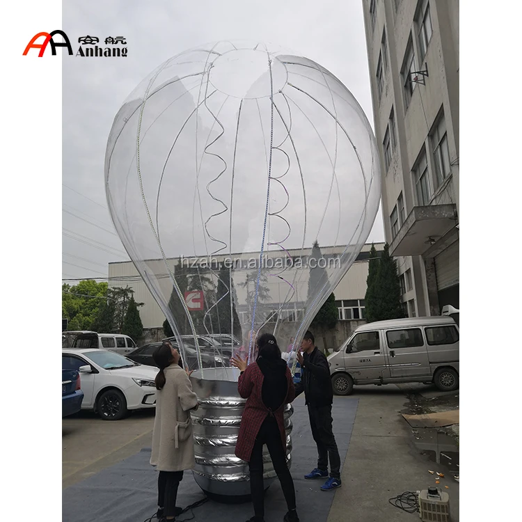Lighting Giant Inflatable Transparent Bulb Balloon for Decoration