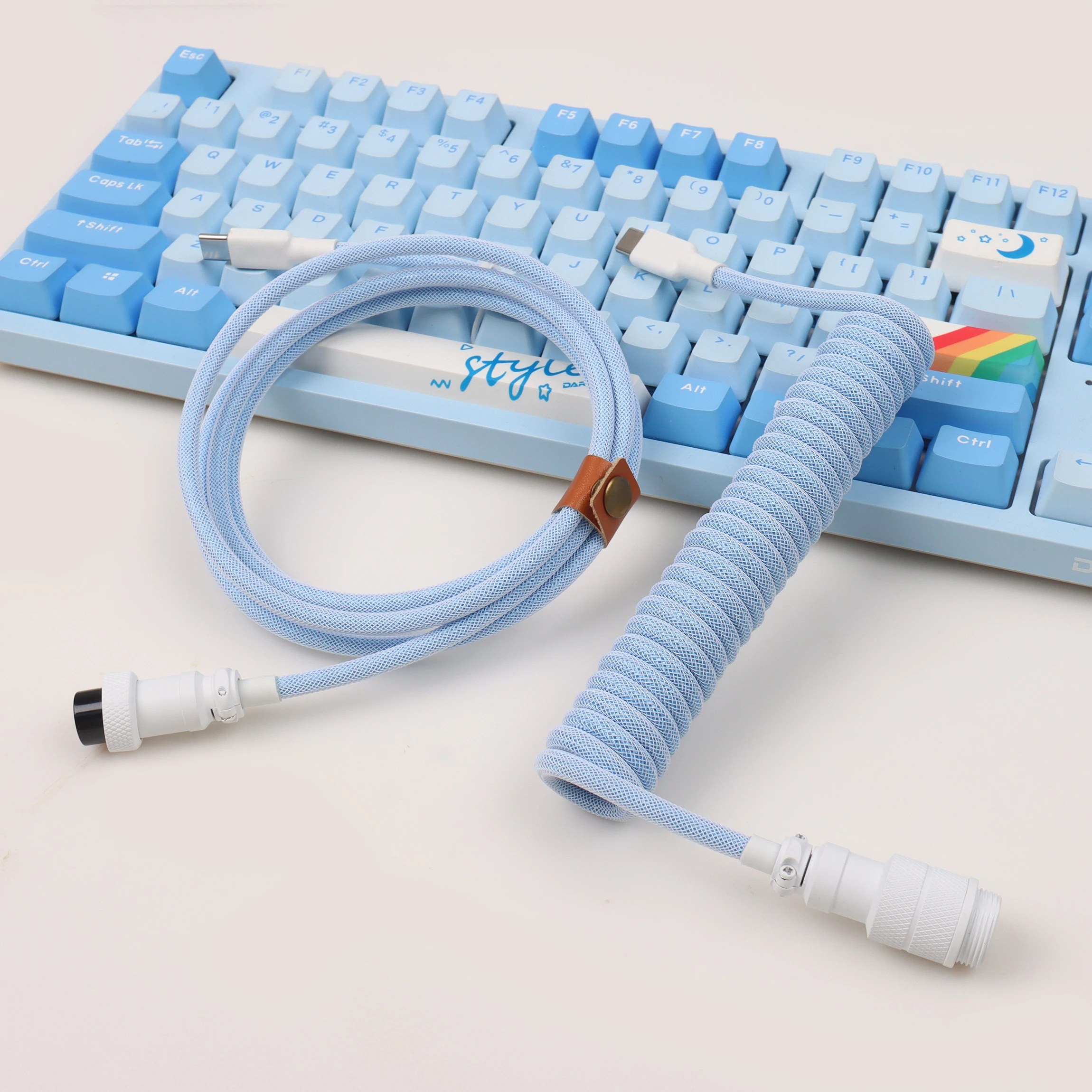 Custom Coiled USB C Cable - Fast Charging Keyboard Cable