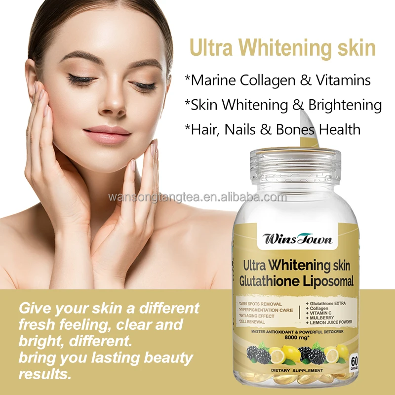 Winstown Ultra Whitening Skin Soft Capsule Marine Collagen & Vitamins ...