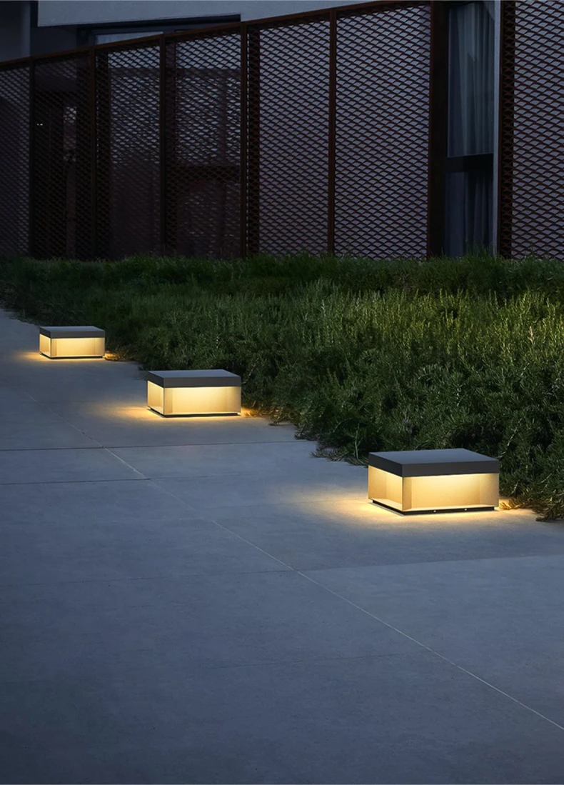 Modern Outdoor Square Garden Lamp Villa Atmosphere Lawn Lights ...