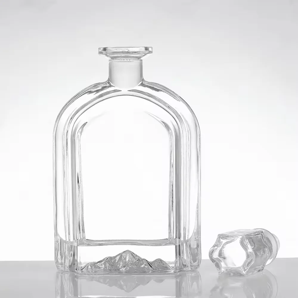 Custom Square 100ml 250ml 300ml 375ml 500ml Wine for Liquor XO Empty ...