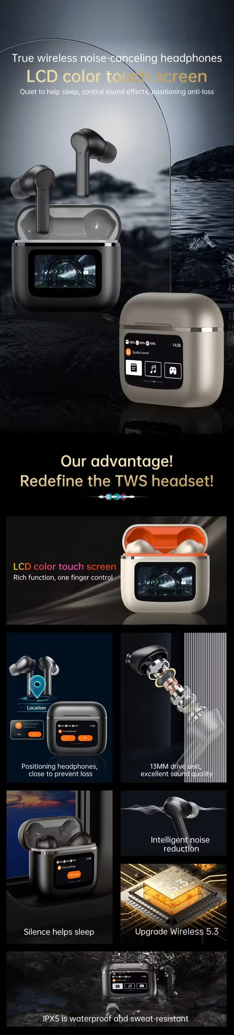 Zooming Auriculars Audifonos Wireless Stereo Headset Tws Earbuds Sport ...