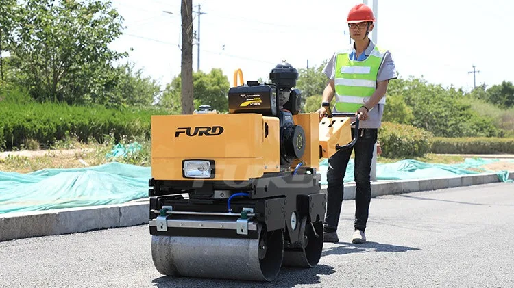 800kg Mini Vibratory Double Drum Soil Asphalt Compactor Road Roller ...