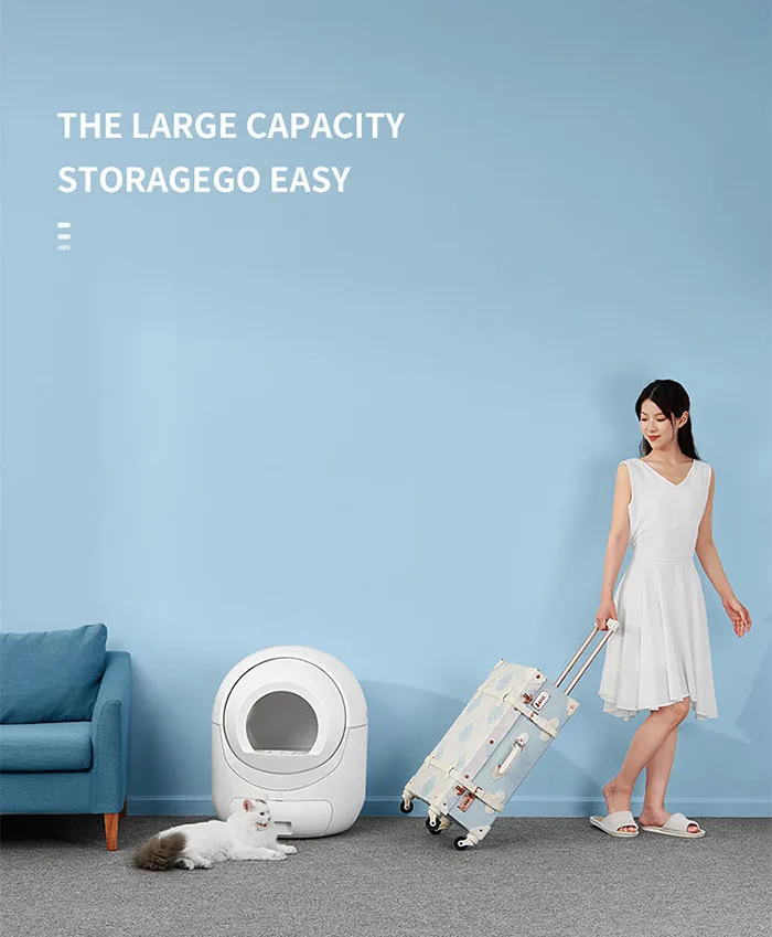 Extra Large Plastic Automat Smart Cat Litter Box Jumbo Self-cleaning ...