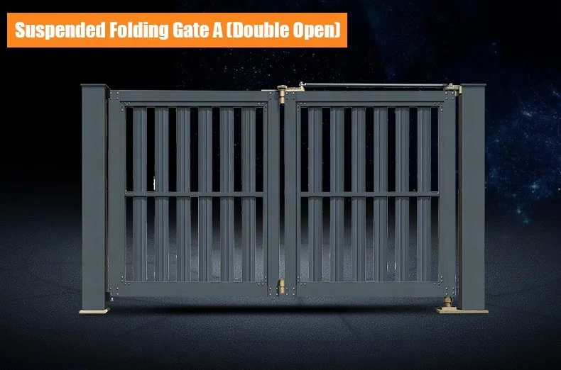 Qigong Automatic Aluminium Gates Retractable Folding Gate Villa Gate ...