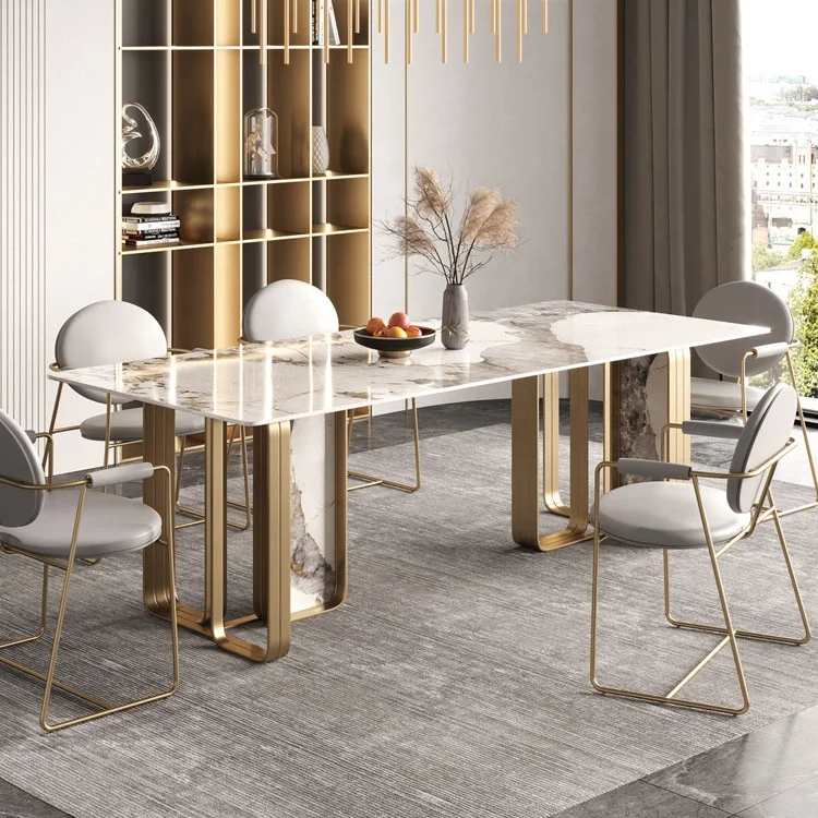 Luxury Marble Dining Table Set Modern Dining Room Furniture Dining Room ...