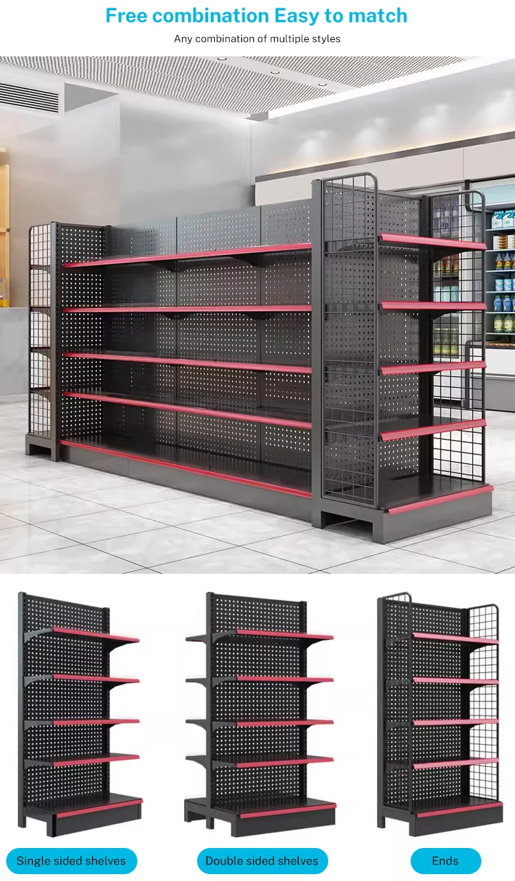 Custom Supermarket Gondolas Shop Shelves Display Racks Supermarket Display Shelves Super Market ...