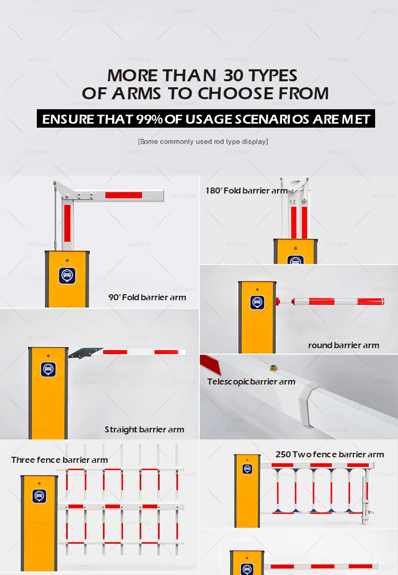 RS485 Traffic Light Interface Automatic Boom Barrier 24VDC Brushless ...