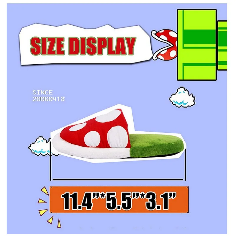 Piranha Plants Plush Slippers - Customized Funny & Stylish