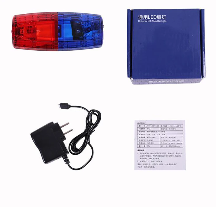 Mini Red Blue Strobe Warning Light With Flashlight Led Traffic Shoulder ...