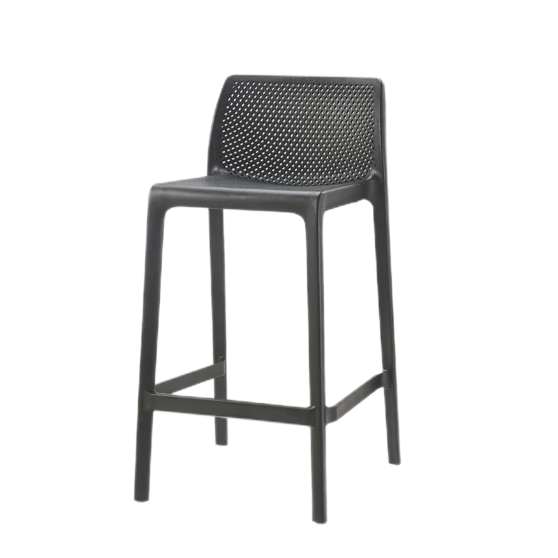 Stackable Plastic Bar Stool with Low Back and Armless Design Counter ...