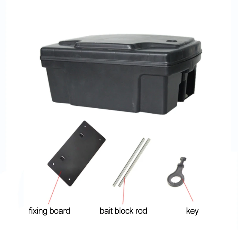 Plastic Mice Rodent Box Black Lockable Mouse Rat Bait Station Trap With ...