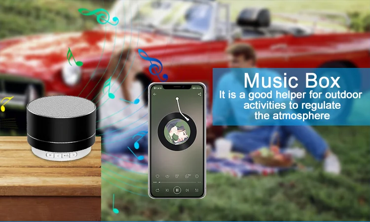 Portable Battery Powered Music Box Hifi Sound Mini Wireless Subwoofer ...