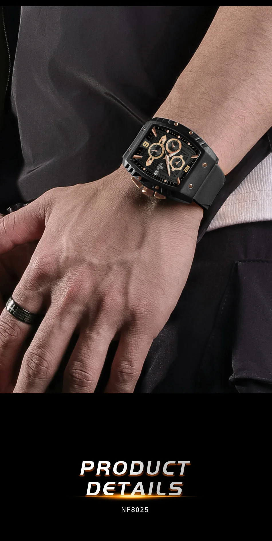 NAVIFORCE 8025 - Durable Sports Watch with Quartz Movement