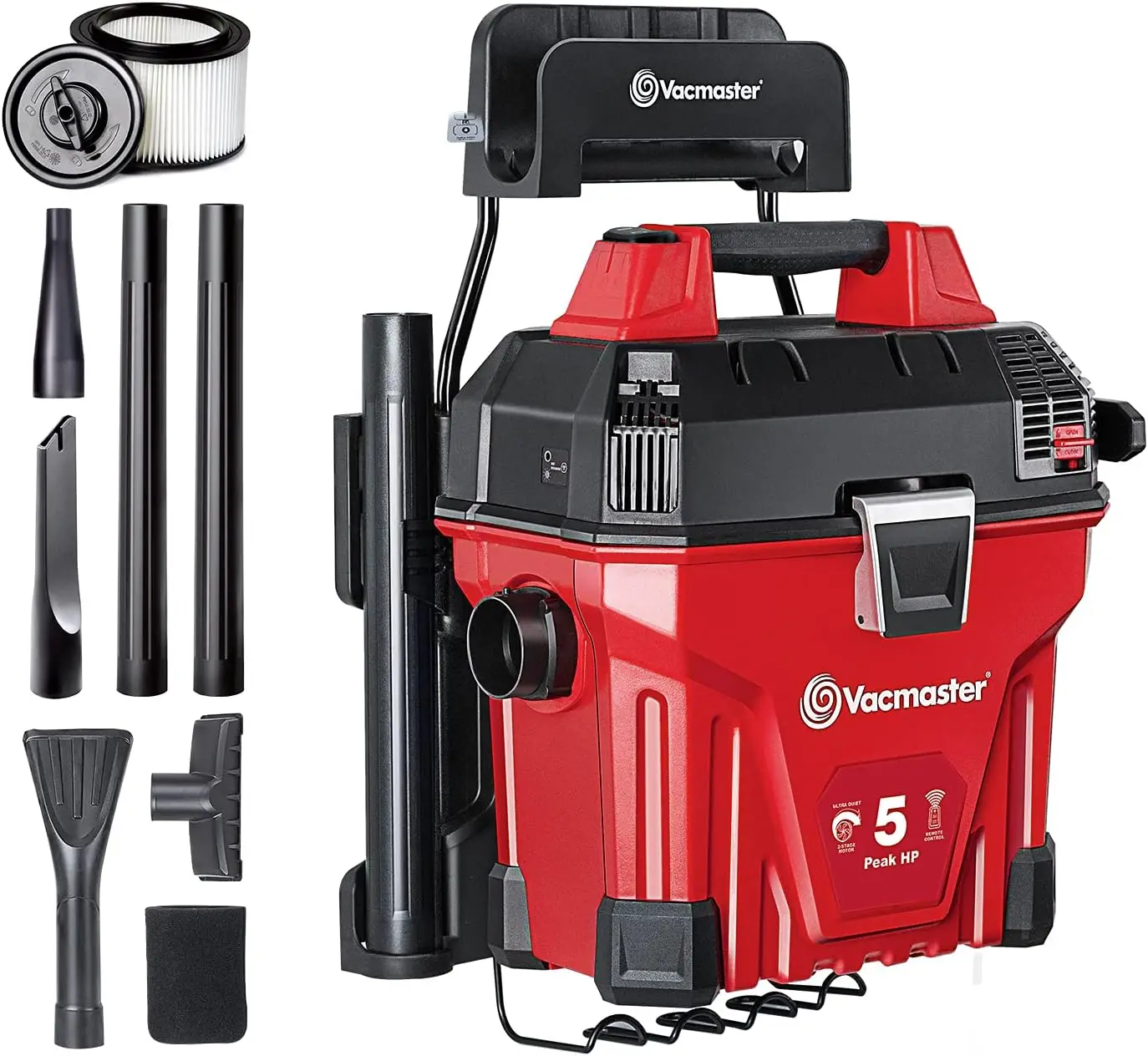 Vacmaster VWMB508 1101 5 Gallon Wall-Mount Wet/Dry Vacuum with Remote ...