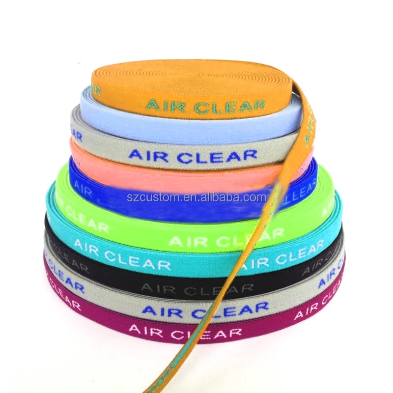 Custom Printed Logo Nylon Elastic Neck Tape Bands For Tshirt - Buy Heat ...
