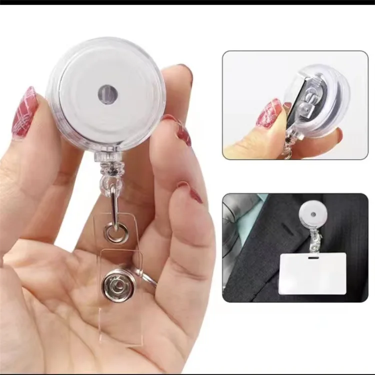 360 Degree Rotated Id Card Badge Holder Reels With Alligator Clip ...