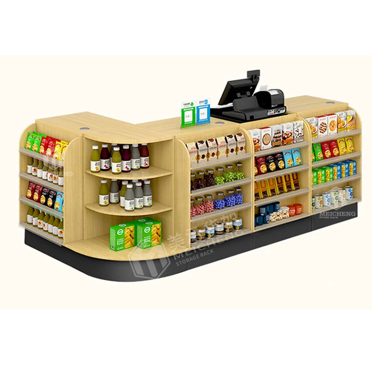 Meicheng Cash Desk Cashier Table Checkout Counter For Shop White Custom ...