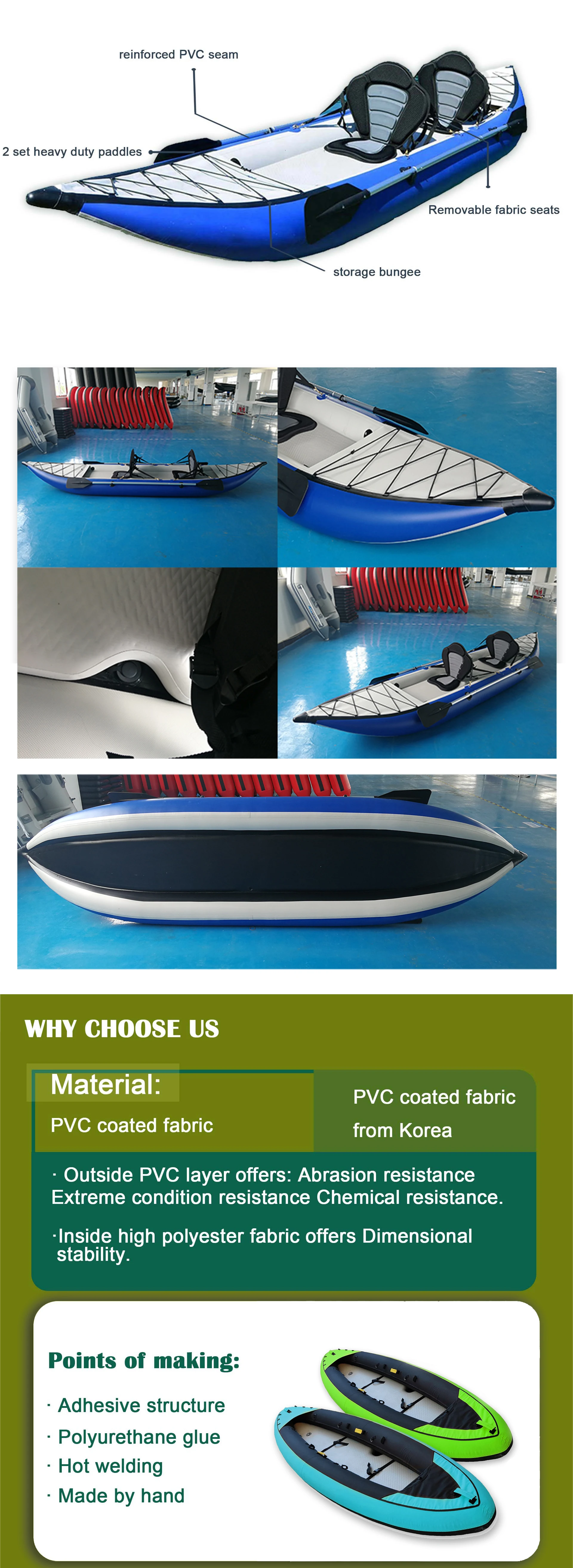 New Custom Logo Canoe/kayak Kayak Fishing Belly Boat Pvc Inflatable 2 ...