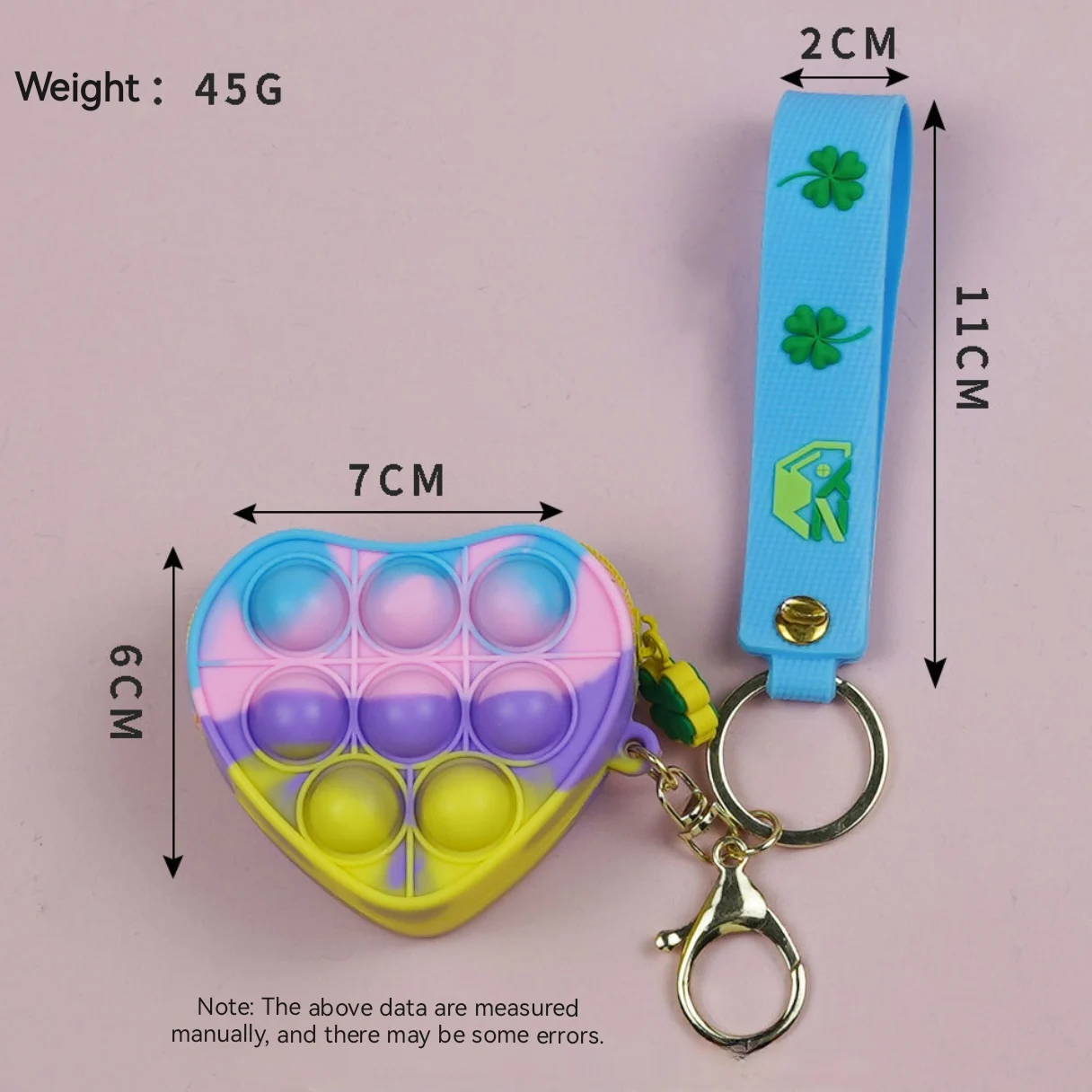 Customizable Relieves Pressure Bubble Fidget Keychain With Storage ...