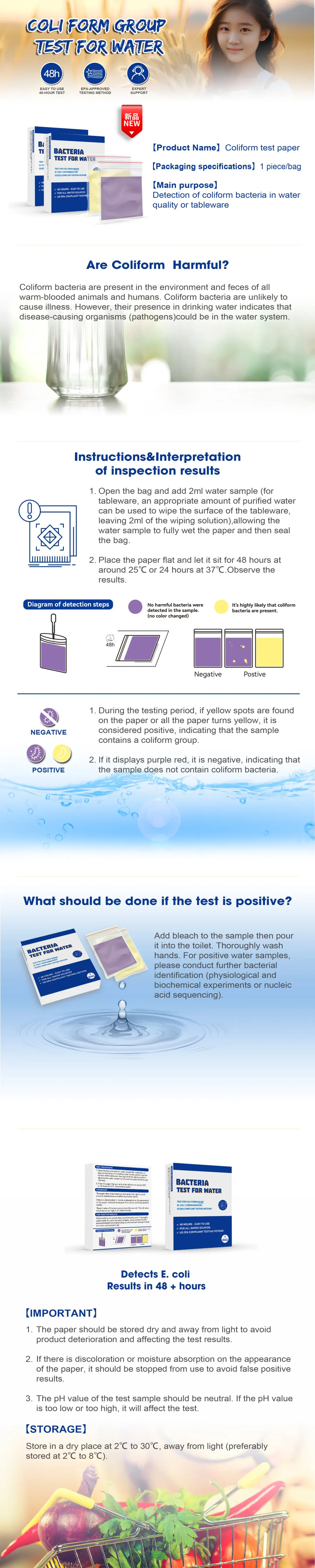 Bacteria Water Test Coliform Bacteria Drinking Water Test Kit Home Water Quality Test Buy