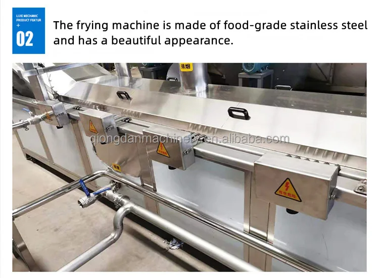Small Continuous Gas Frying Machine and Conveyor Samosas Fryers ...