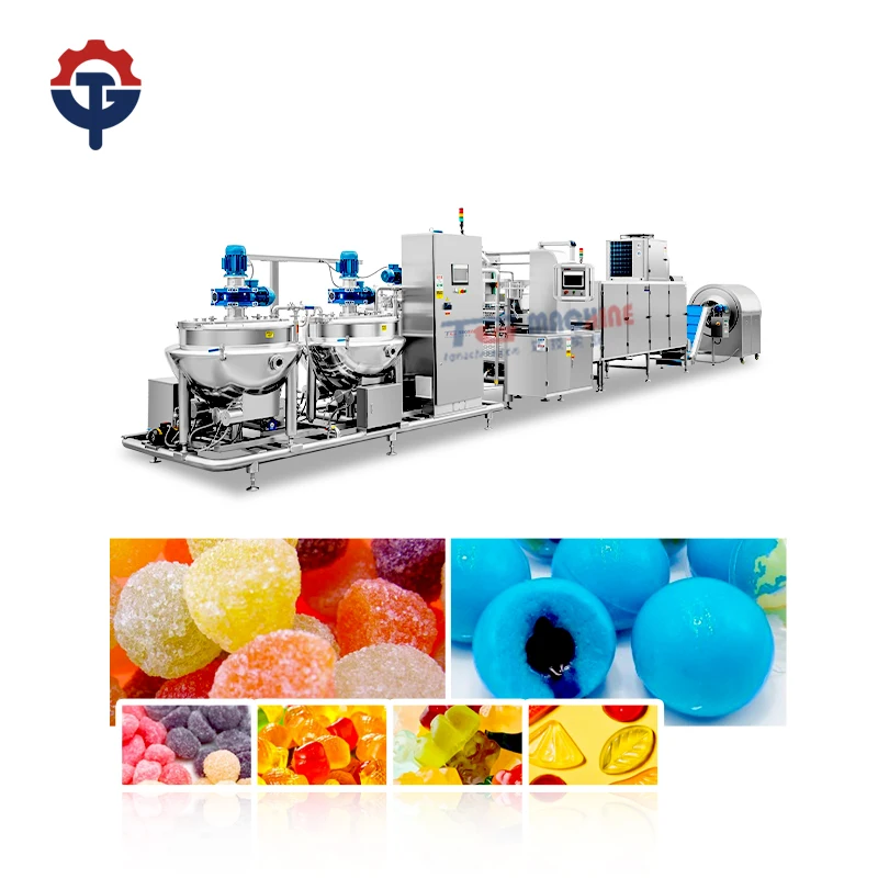 Commercial Small Automatic Jelly Candy Production Line Gummy Bear Soft ...