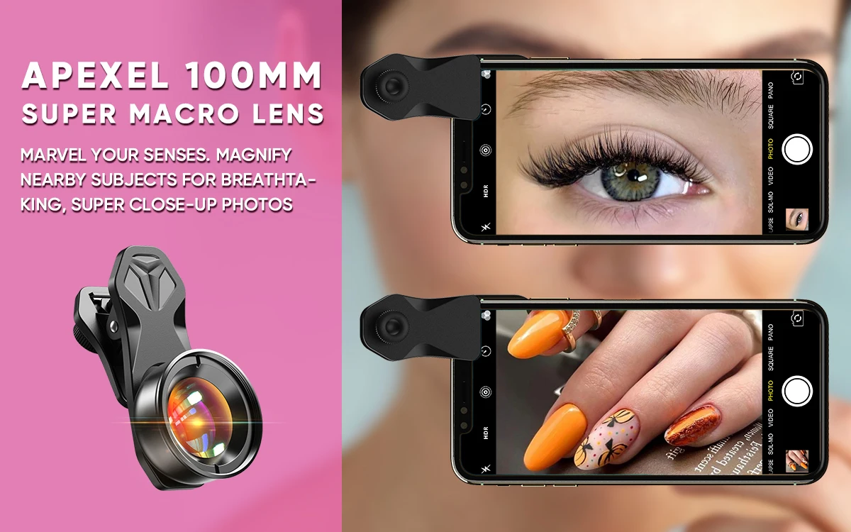 Apexel 100mm Macro Lens - Enhance Your Mobile Photography