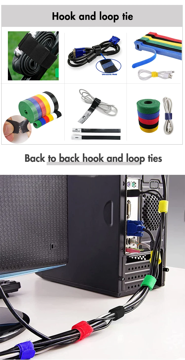 Stock Wholesale Back to Back Hook and Loop Strap Fastener