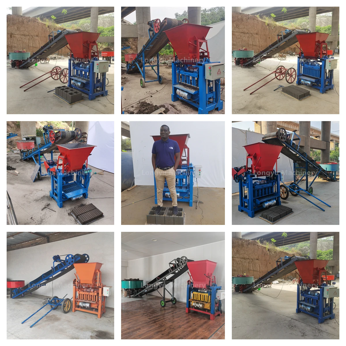 Concrete Semi Automatic Block Interlocking Paving Brick Making Machine ...