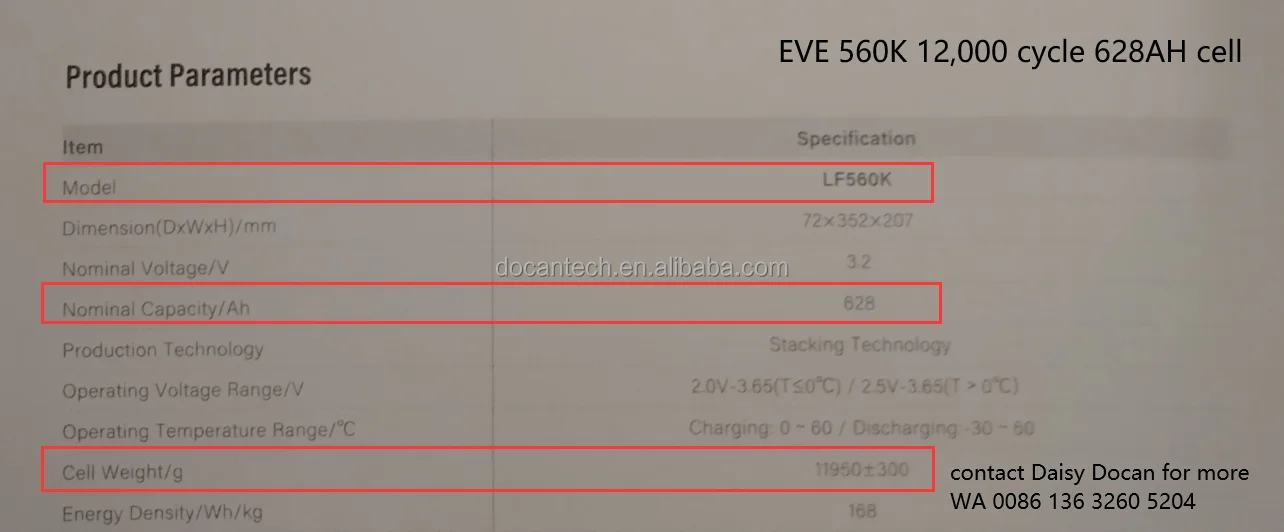 2023 New Lf560k Lifepo4 Ev 560ah 628ah 12000cycle 3.2v 560k Lifepo4 ...