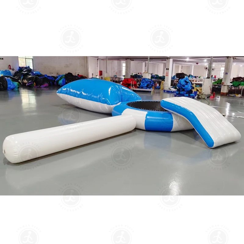 2024 Inflatable Splash Padded Jump Bouncer Platform Water Trampoline ...