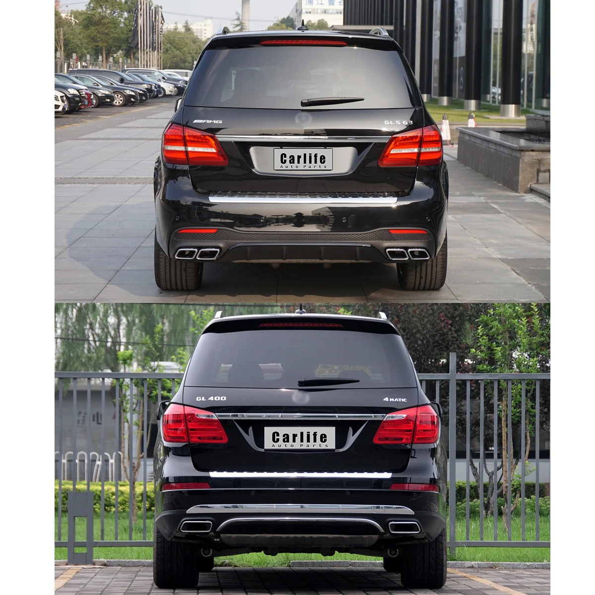 Car Conversion Bumpers Body Kit for Mercedes Benz GL Class X166 2012 ...