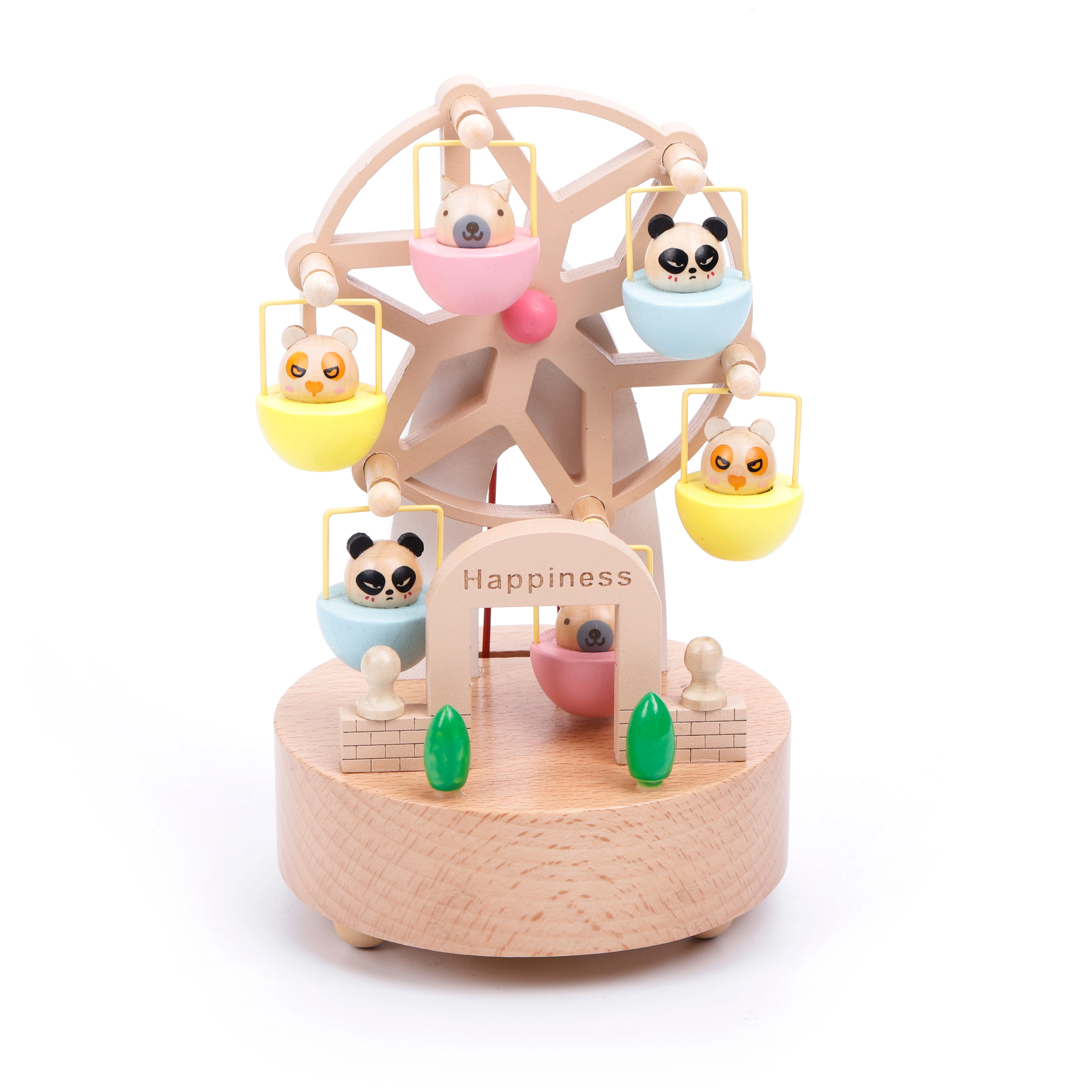 Customized Spring Wind Up Musical Carousel Mechanical Merry Go Around ...