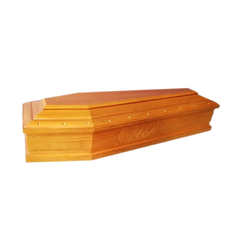 Funeral Supplies Solid Wood Coffin With Carving - Buy Funeral Supplies ...
