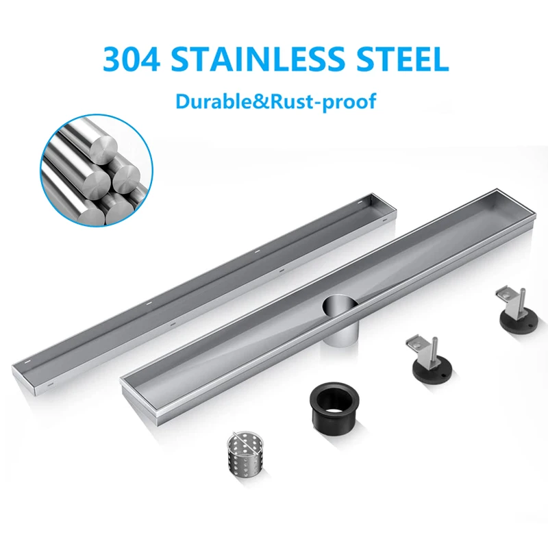 American Style Stainless Steel Linear Floor Drain Multi-color Plating ...