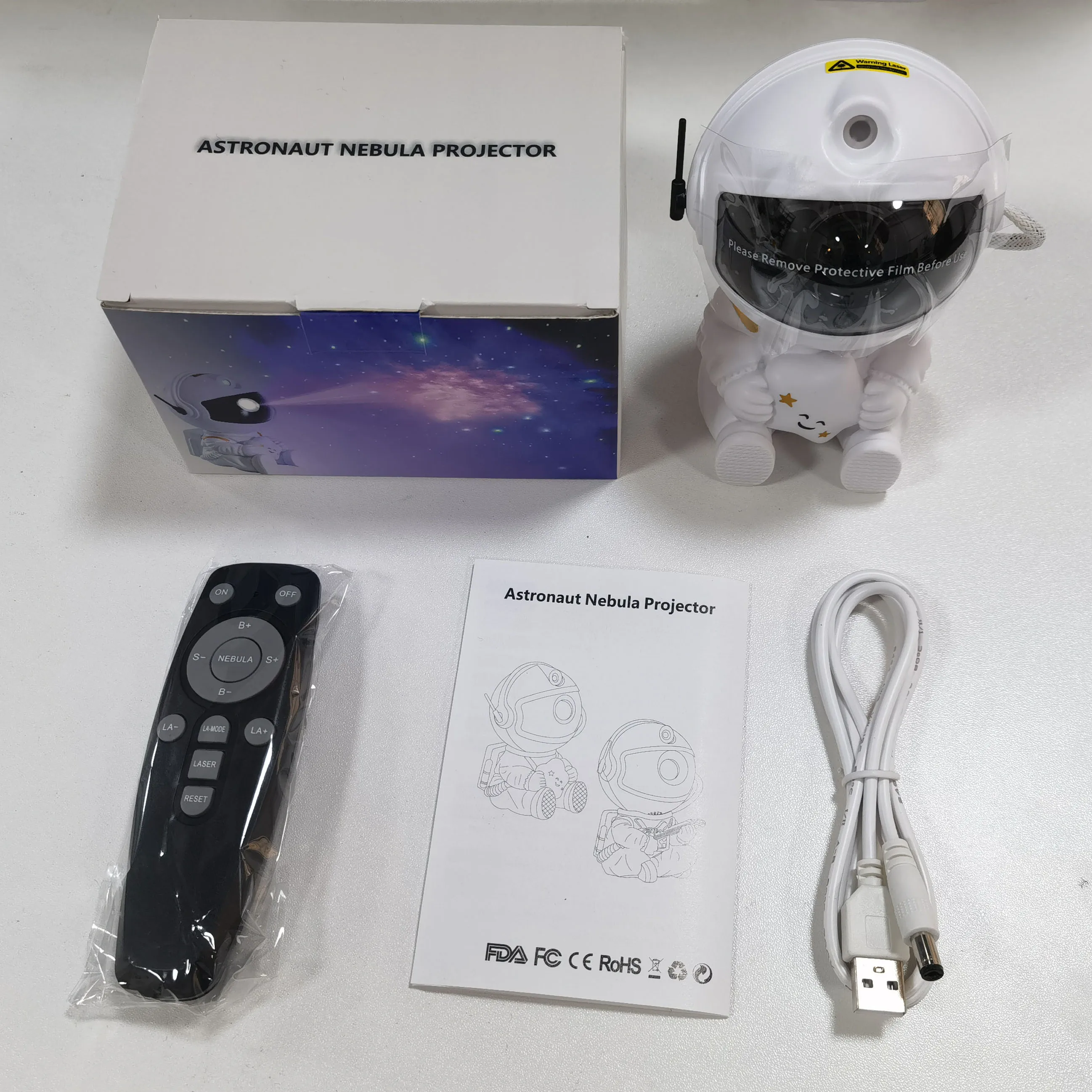 Mini Spaceman Projection Lamp Astronaut Projector Lamp Rgb Color Nebula ...