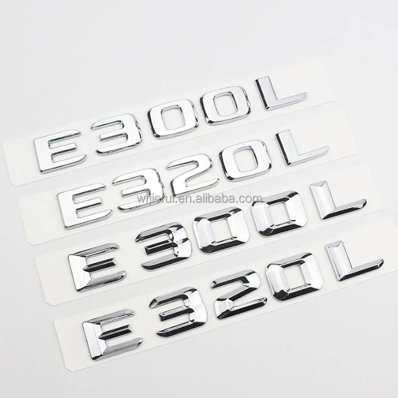 Modification Logo 3d Letter Number Sticker Abs Chrome Car Trunk C200l E200l C260l E300l ...