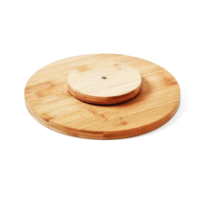 Wood Lazy Susan Turntable Wooden Rotating Tray For Kitchen Table Train ...