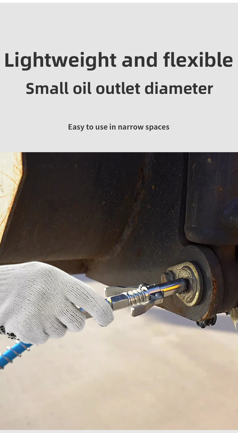 Quick Release Spring Loaded Grease Gun Coupler - 10000psi