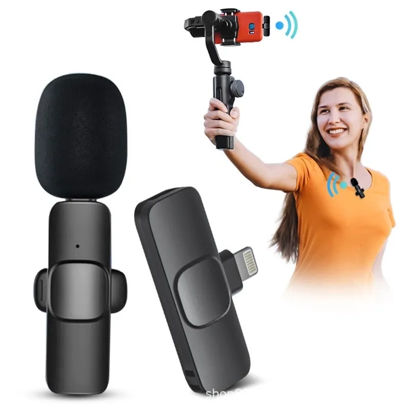 New Wireless Microphone Portable Audio Video Recording Mic For Live ...