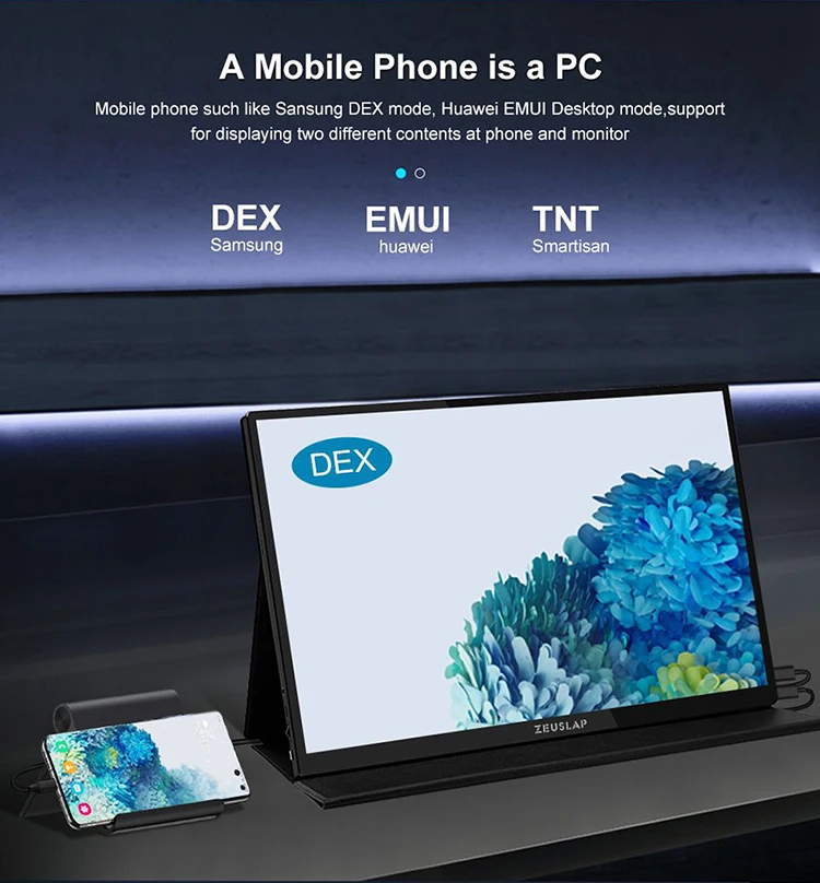 16-inch Qhd Ips Screen External Touch Screen Monitor Usb-c Portable ...