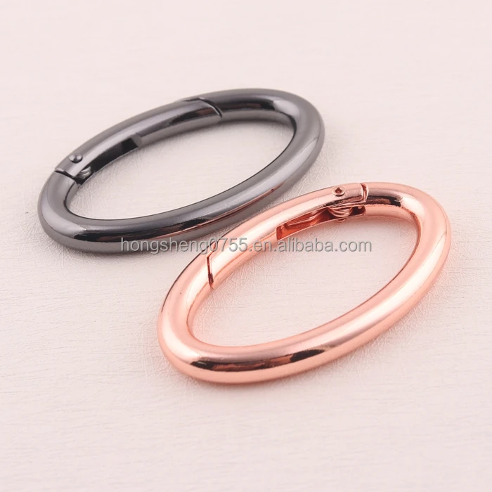Oval Shape Metal Handbag Spring Gate O Ring Carabiner For Keychain ...