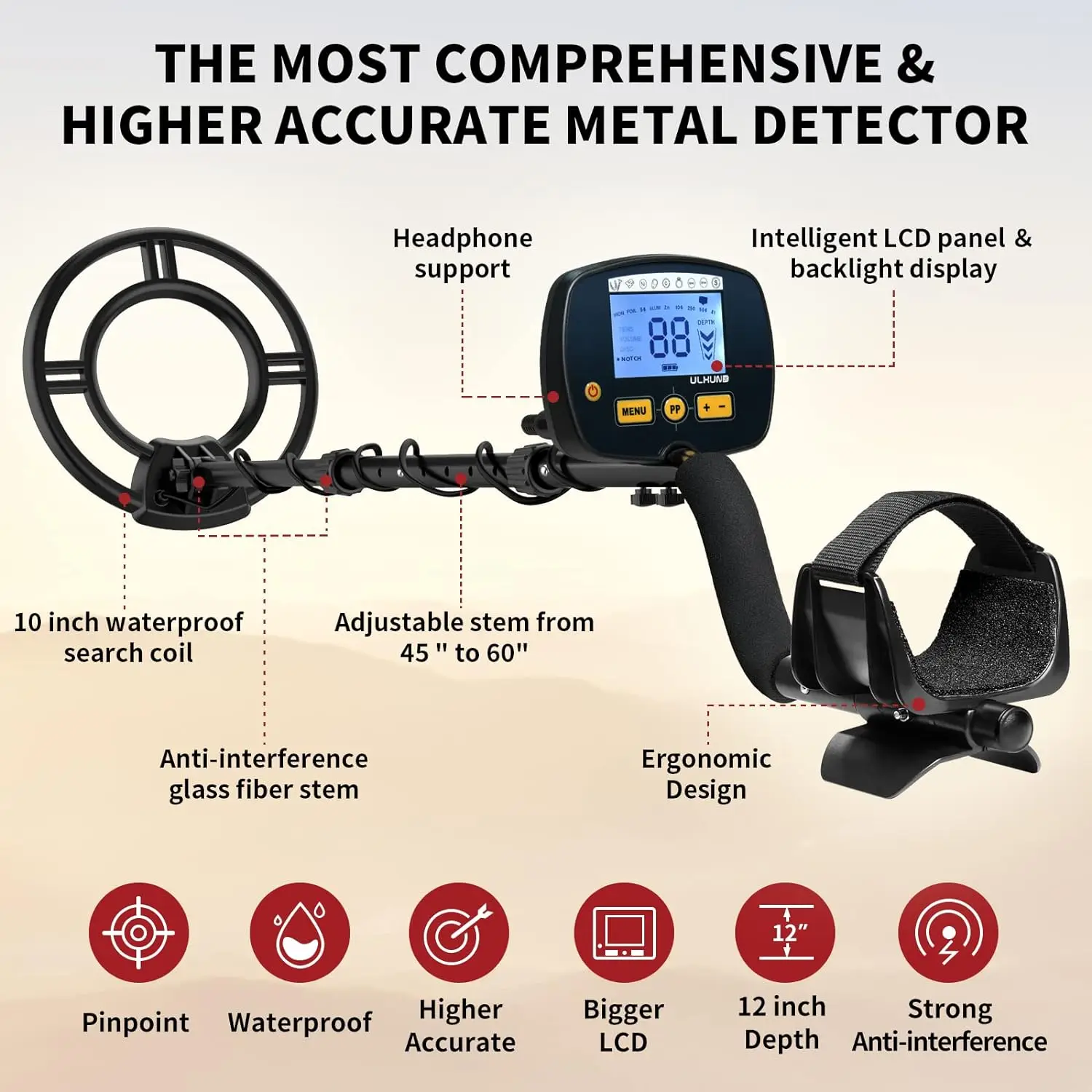 Long Range Metal Detector - High Accuracy for Adults