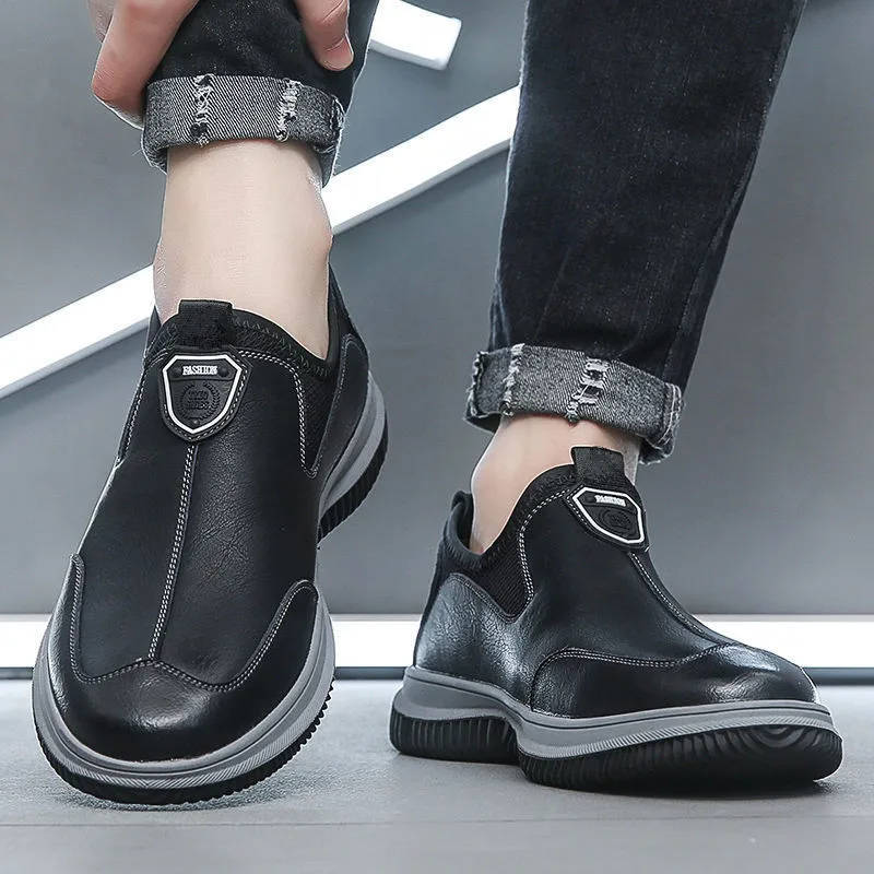 Leather Upper Rubber Out-Sole Anti Slip Waterproof Shoes
