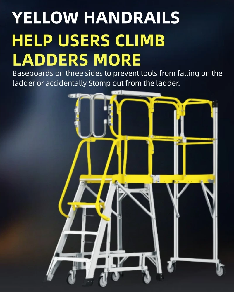 Customized Madular Aluminum Assembly Handrail Work Platform Stairs ...